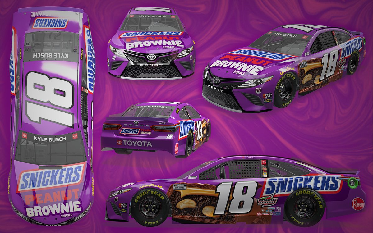 Kyle Busch's Snickers Peanut Brownie scheme for this weekend at ...