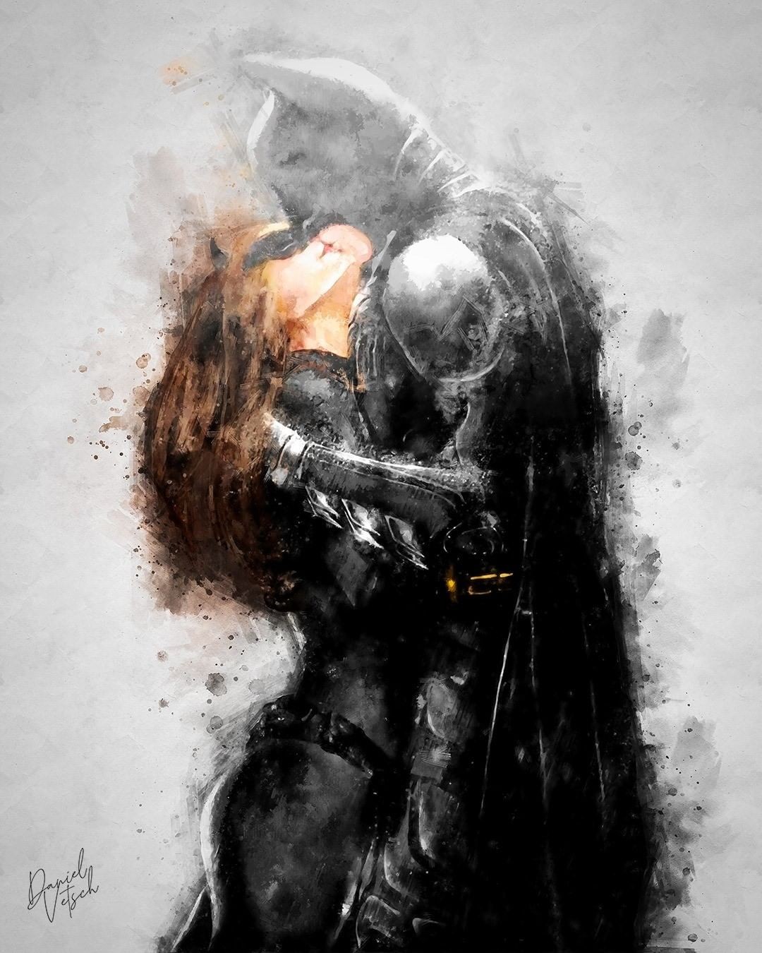Batman Catwoman Kiss Dark Knight Rises