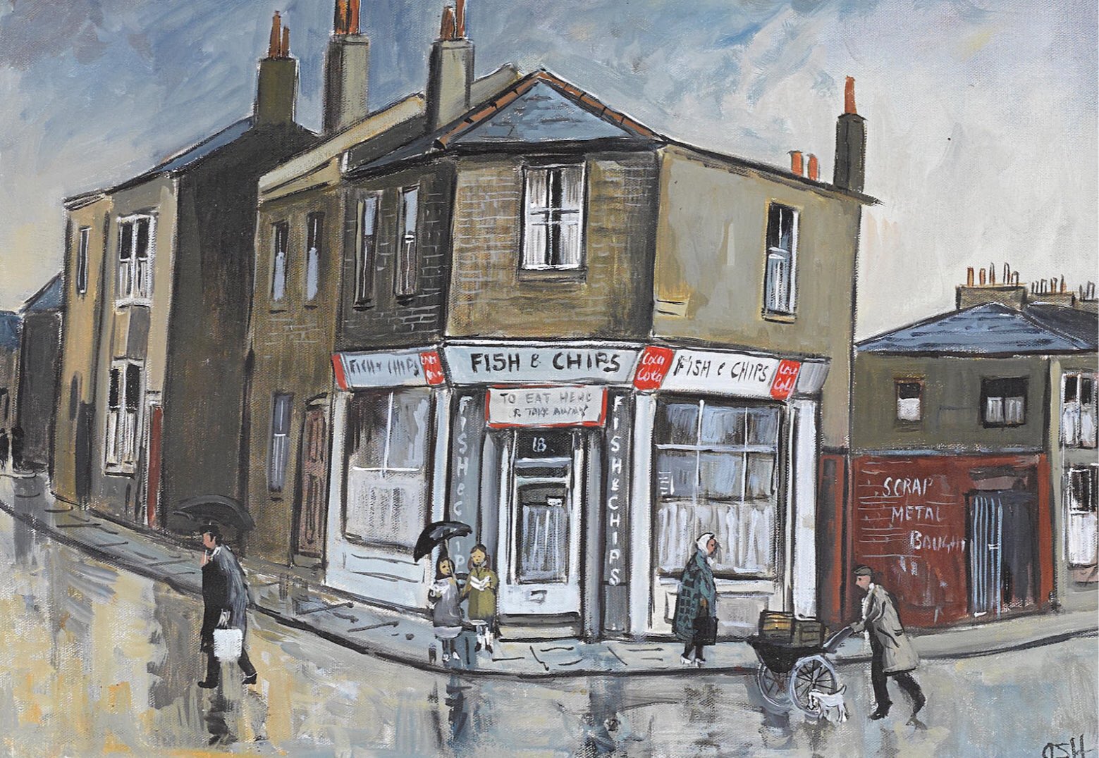 Grim Art on Twitter: "Fish and Chips by John Ash (1926 - 1999) https://t.co/Ll8V5SkeED" / Twitter