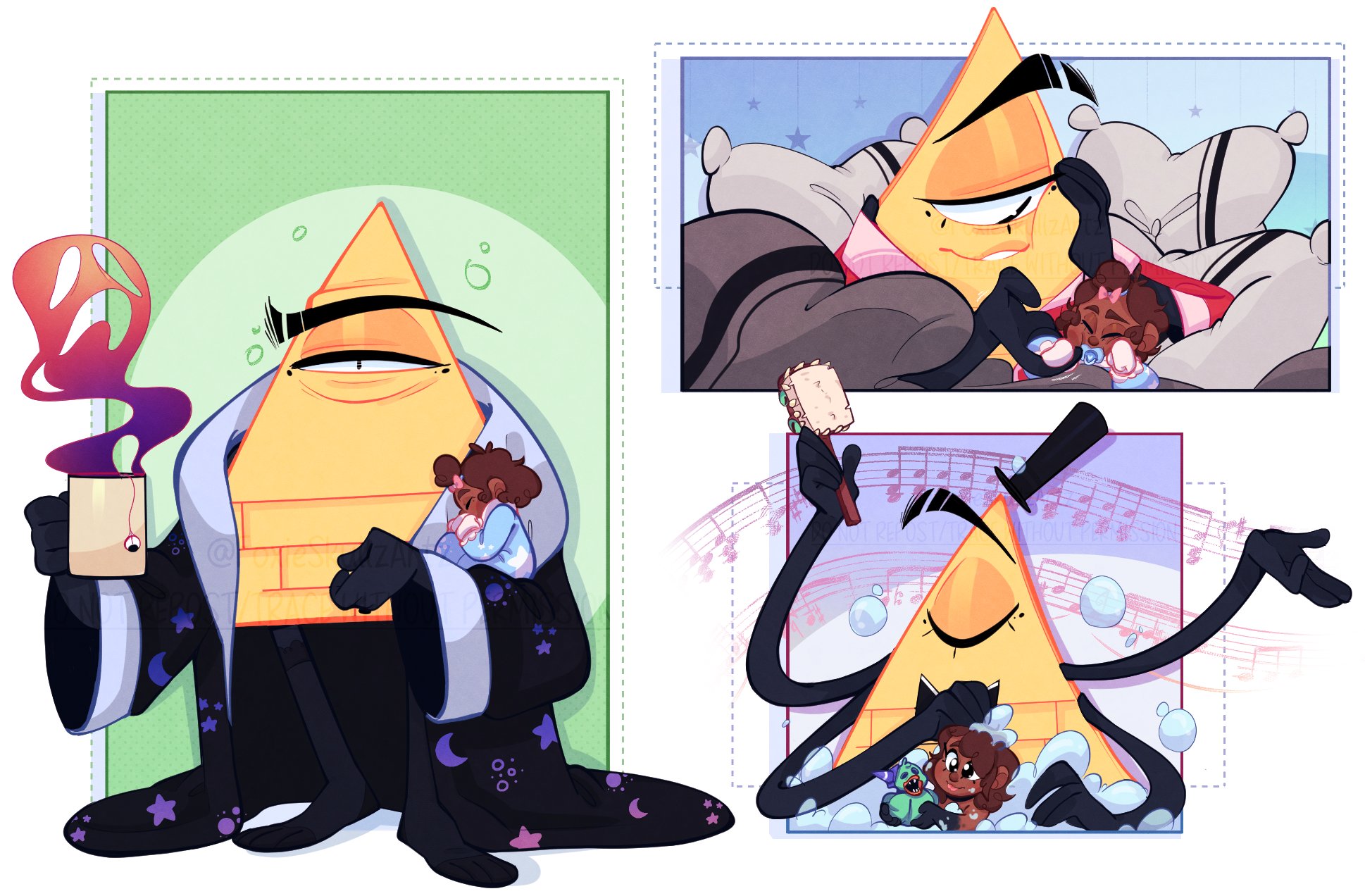 FoxieSkullz Artz on Twitter: "How to scare Bill fans: Make him a decent parent #GravityFalls # ...