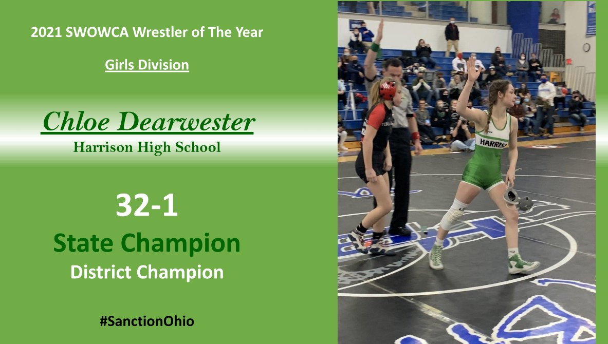 SWOWCA on Twitter: "Congratulations to the #SWOWCA Wrestler of the Year - Girls Division CHLOE ...
