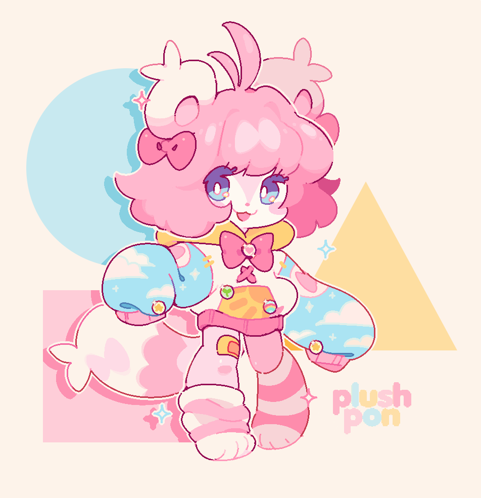 「⛅️? pink tanuki ?? 」|🌱⭐ plushpon! +のイラスト