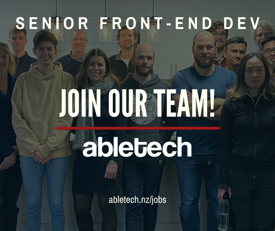 Abletech on Twitter: "📣Calling all front-end developers Develop the rich dynamic front-end of ...