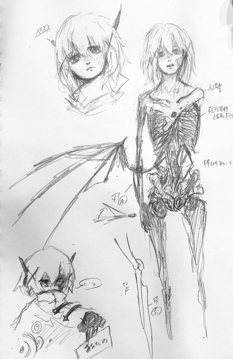 ラフから線画と着色後と完成までを見せる 」RARUKUは入院中の漫画