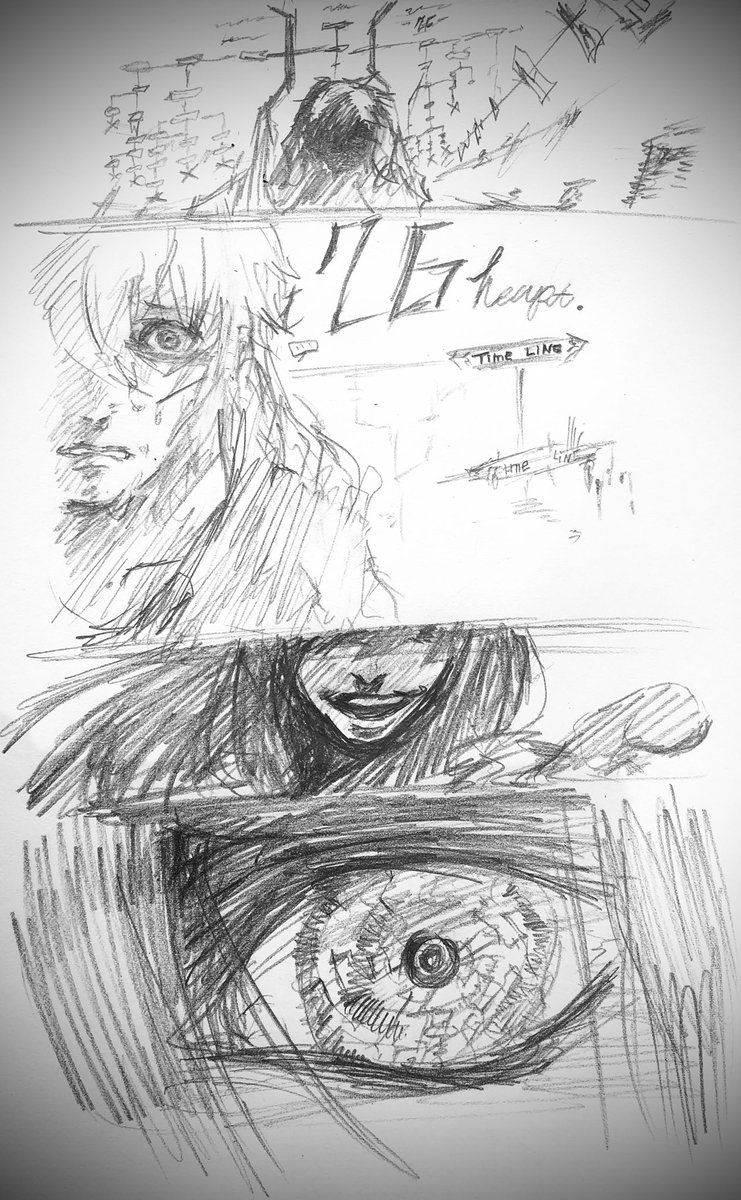 ラフから線画と着色後と完成までを見せる 」RARUKUは入院中の漫画