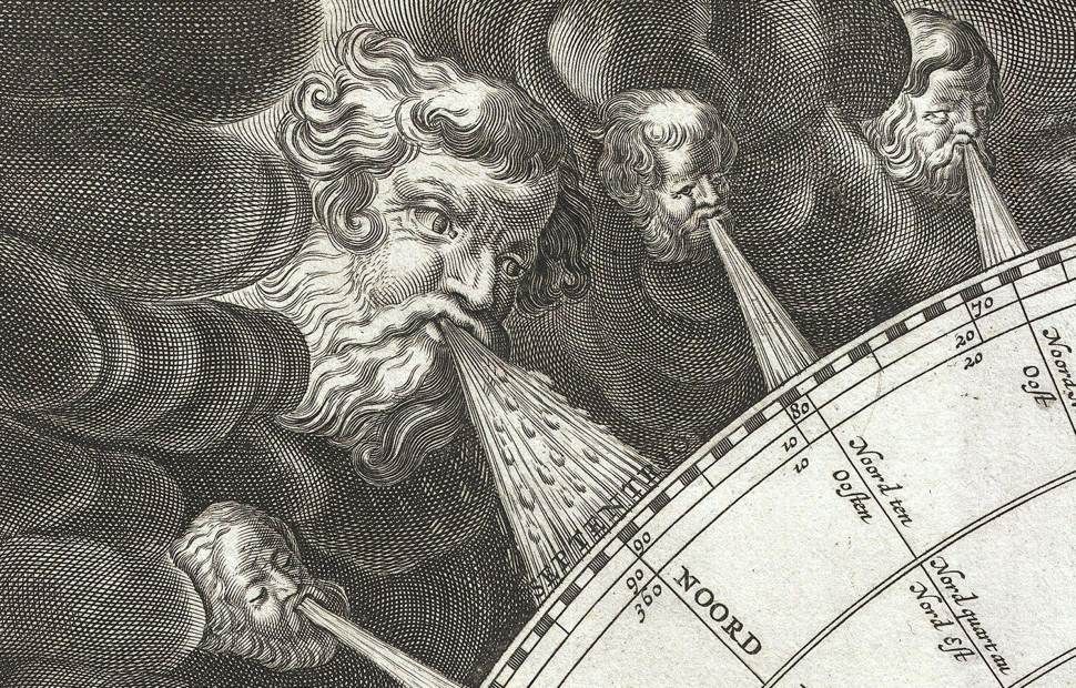 Cloud Face Blowing Wind Drawing