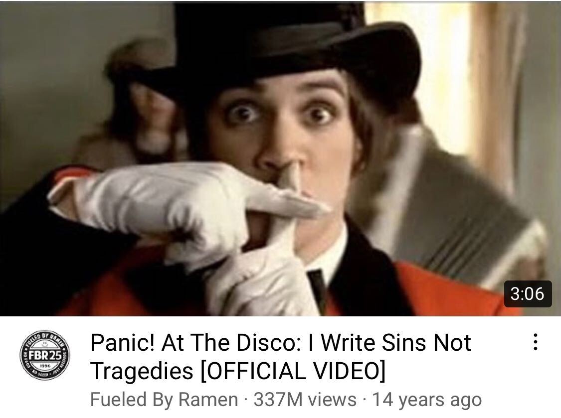 Panic At The Disco I Write Sins Not Tragedies Lyrics