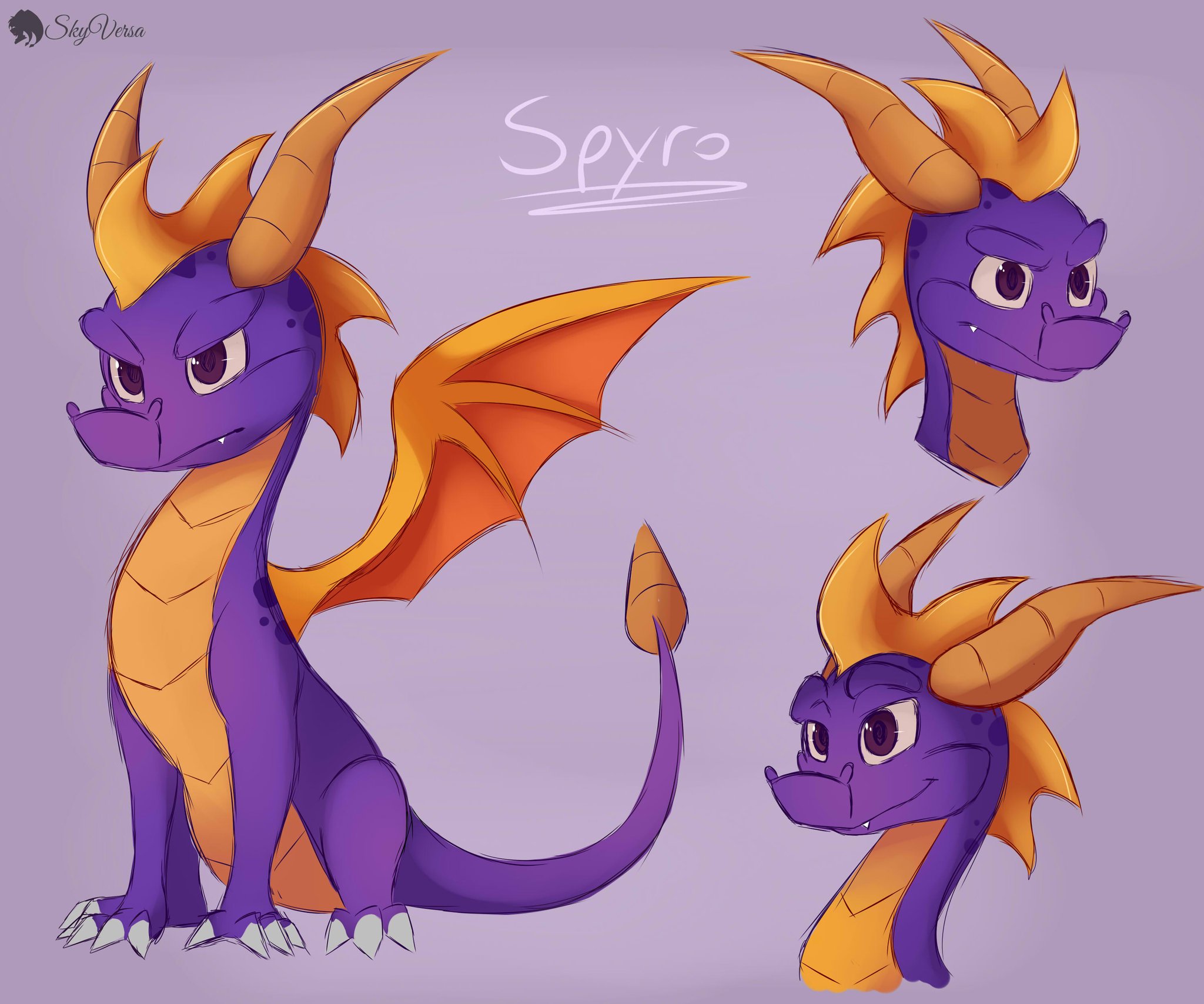 SkyVersa on Twitter: "Practising Spyro, colored it finally! #fanart #SpyroReignitedTrilogy # ...