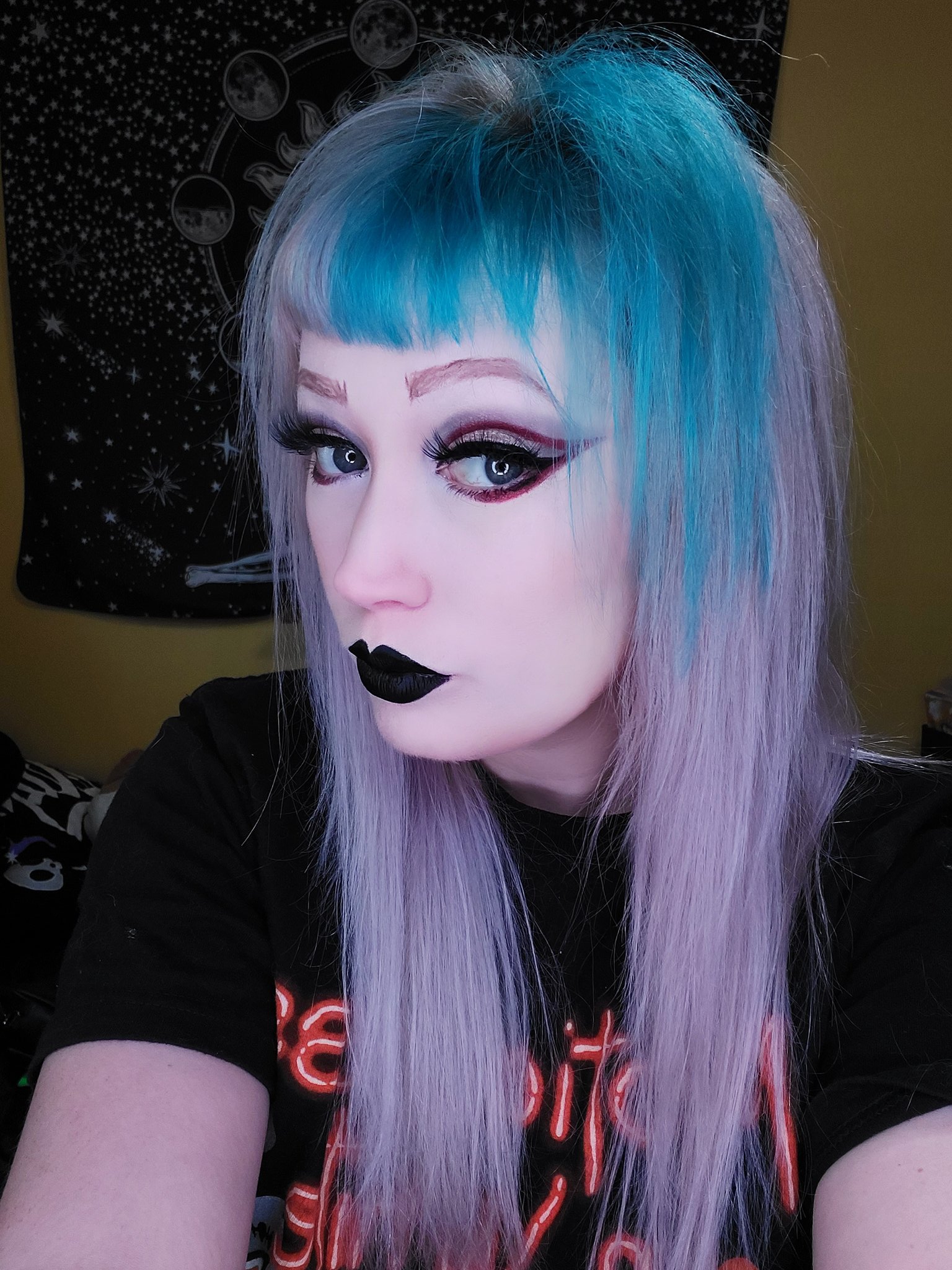 Pastel Goth Blue Hair