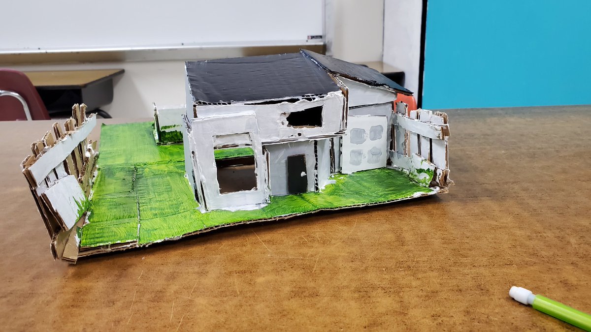 Cardboard House For School Project