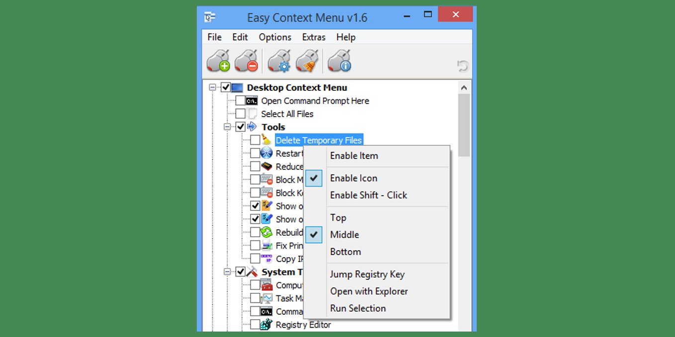 Windows Wally on Twitter: ""Easy Context Menu" lets you add a variety of useful commands and ...