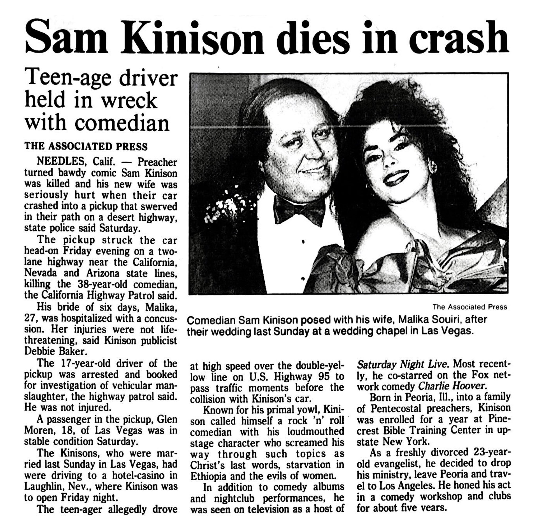 How Did Sam Kinison Die Amazon.com: Sam Kinison Family Entertainment
