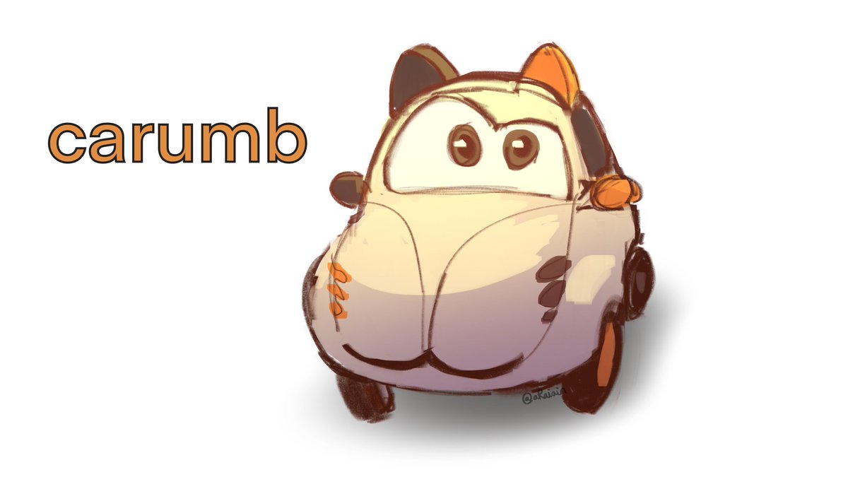 「crumb turned into a car?!? #crumbfanart 」|raiain ⛈️🍇のイラスト