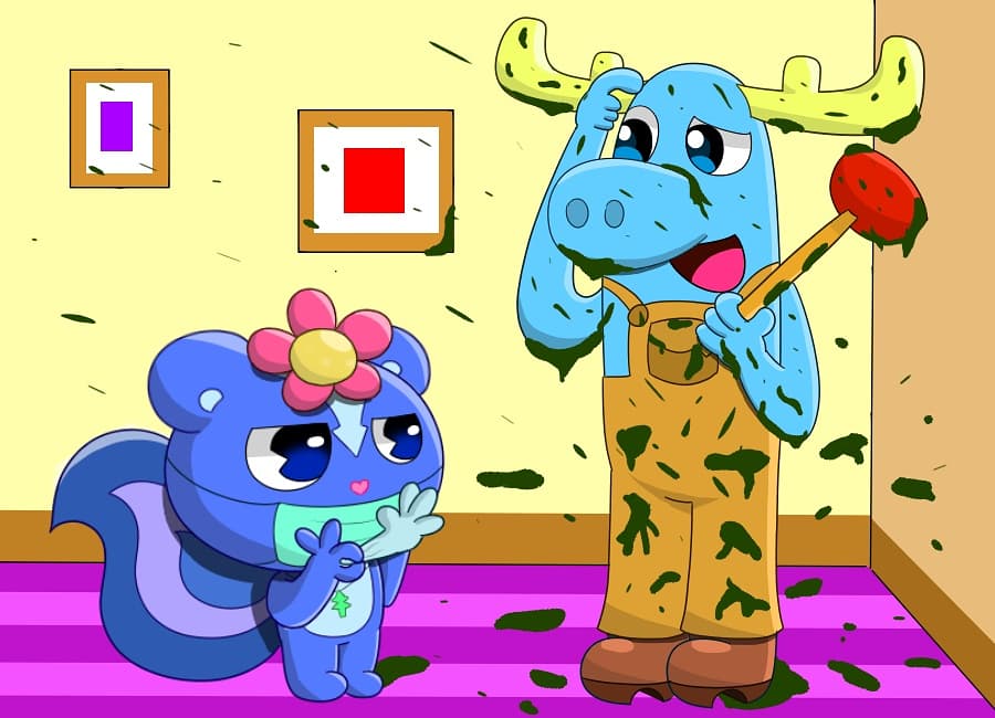 Happy Tree Friends Nutty X Petunia