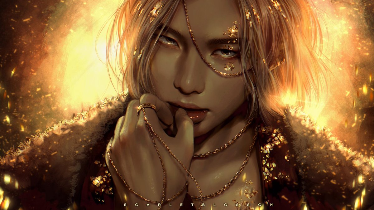 「Gold & Silver Sun & Moon . @Stra」|ScarletBlossom ️のイラスト