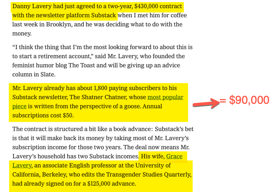 Glenn Greenwald on Twitter: "Among the many interesting points about Substack in @benyt's ...