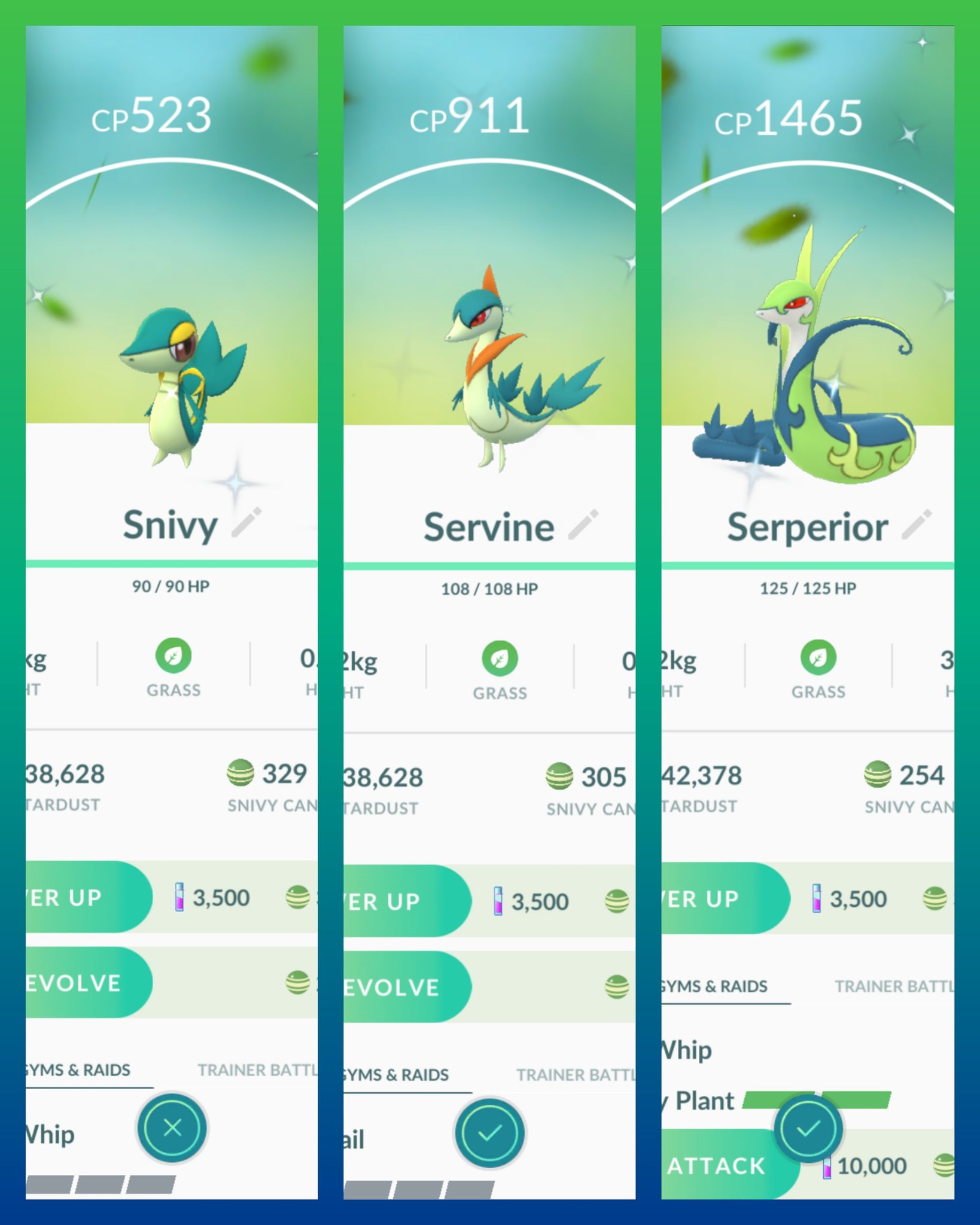 Snivy Pokemon Evolution Chart