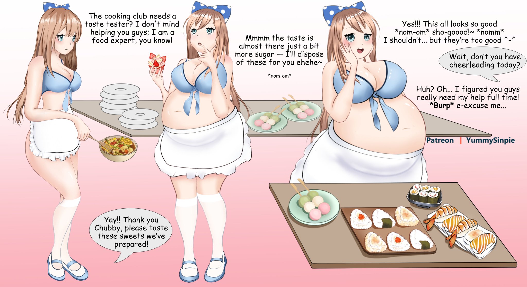 YummySinpie on Twitter: "Chubby-chan in Cooking Club p1 This was available 7 days early on my ...