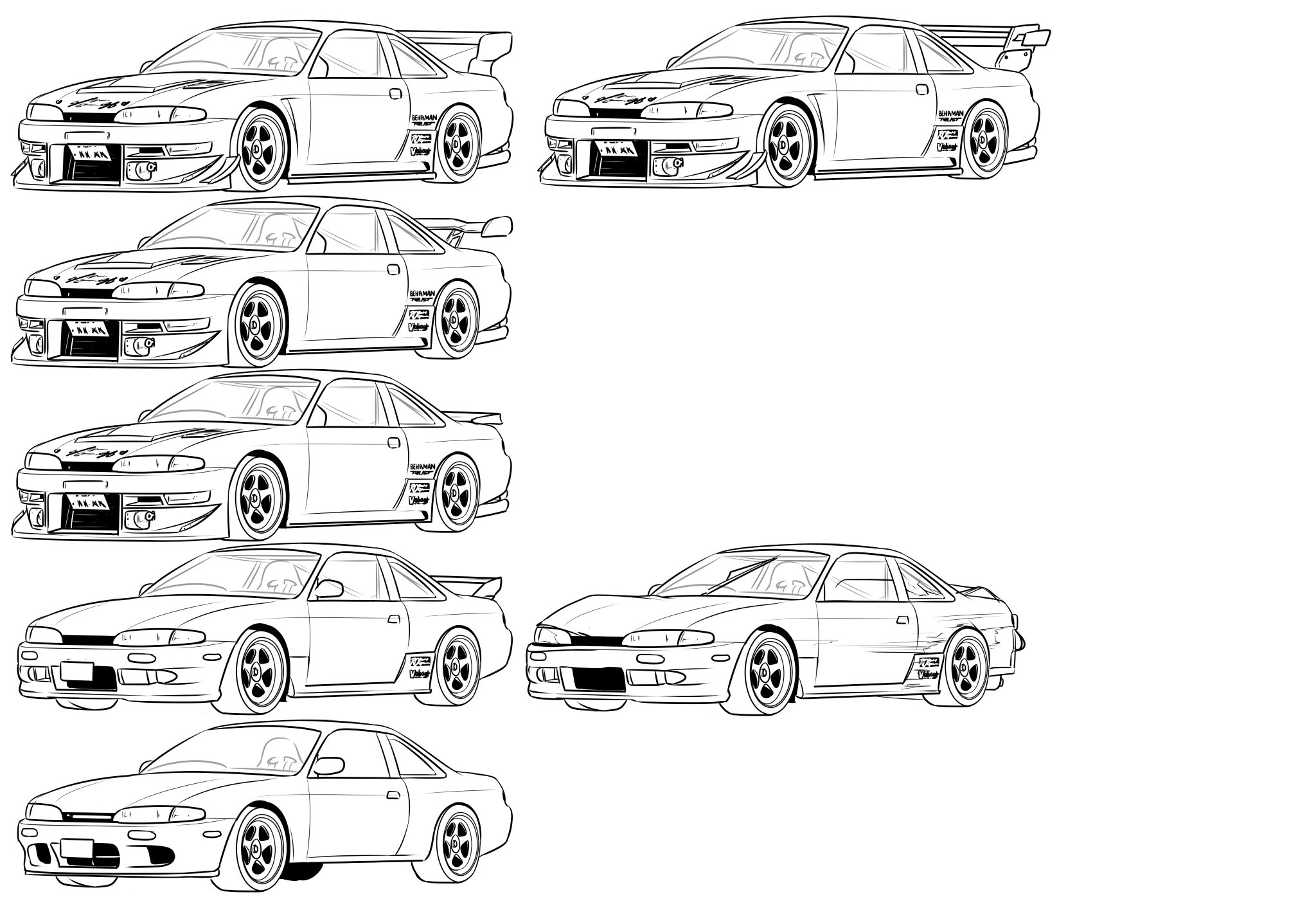 Nissan Silvia Coloring Pages