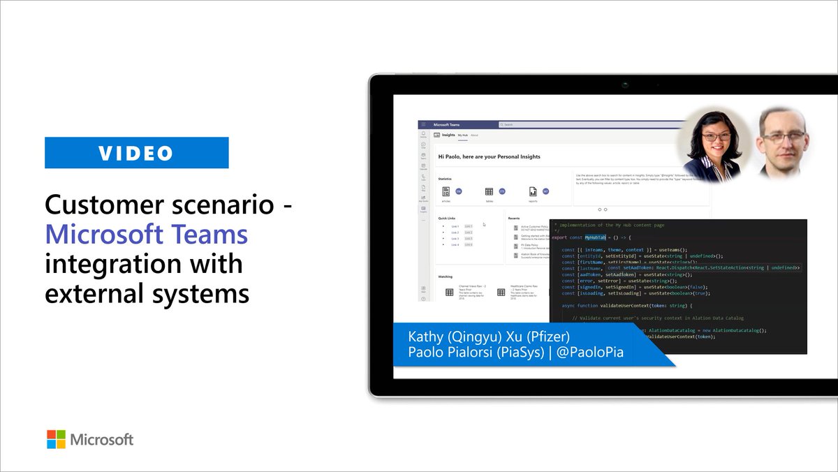 Microsoft 365 Developer on Twitter: "🤩 Great #Microsoft365dev demo by @paolopia and Kathy ...