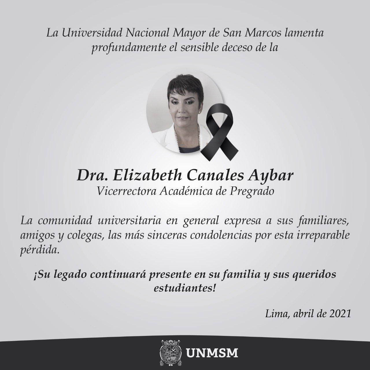 Universidad Nacional Mayor De San Marcos On Twitter 🕊nuestra Universidad Informa Con Profundo