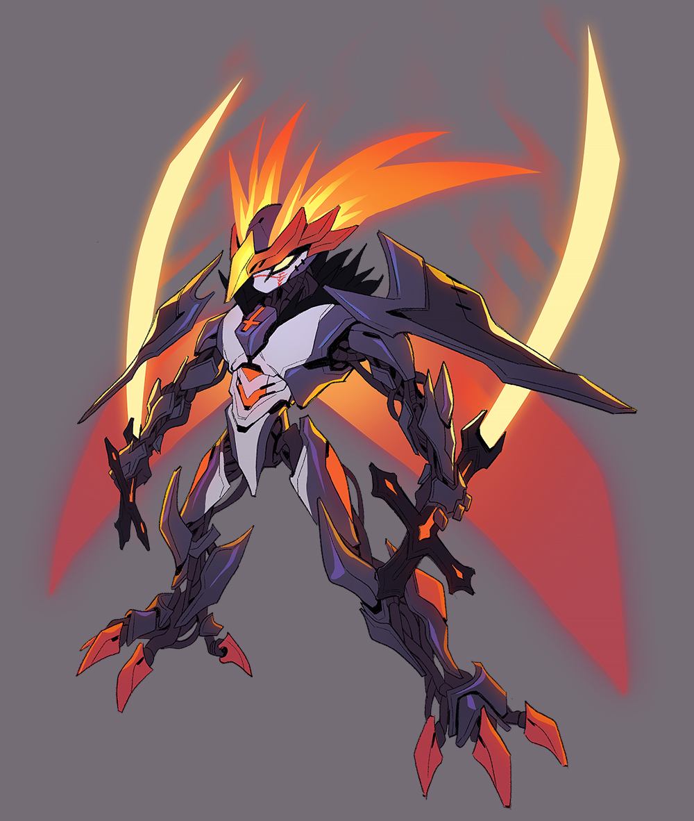 「Penguin inspired mech Digimon (OC design」|Christina Gardnerのイラスト