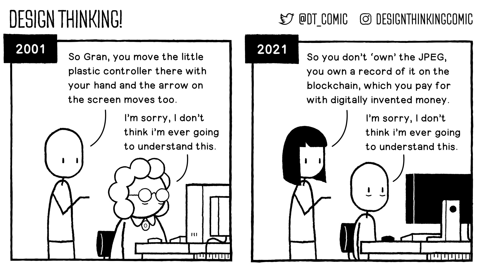 DESIGN THINKING! Comic on Twitter: "We all become our Grans in the end