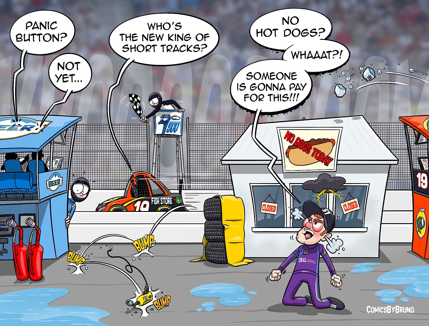 Funny Nascar Cartoon