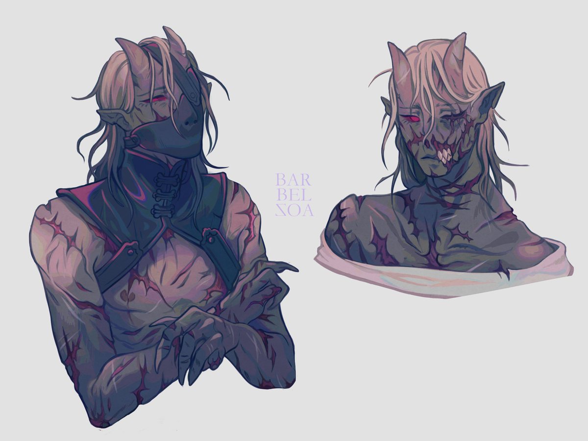 ダンデ「(CW: INJURY/BODY HORROR) new dnd charact」|∠(ꙮ」∠)_ working on COMMSのイラスト