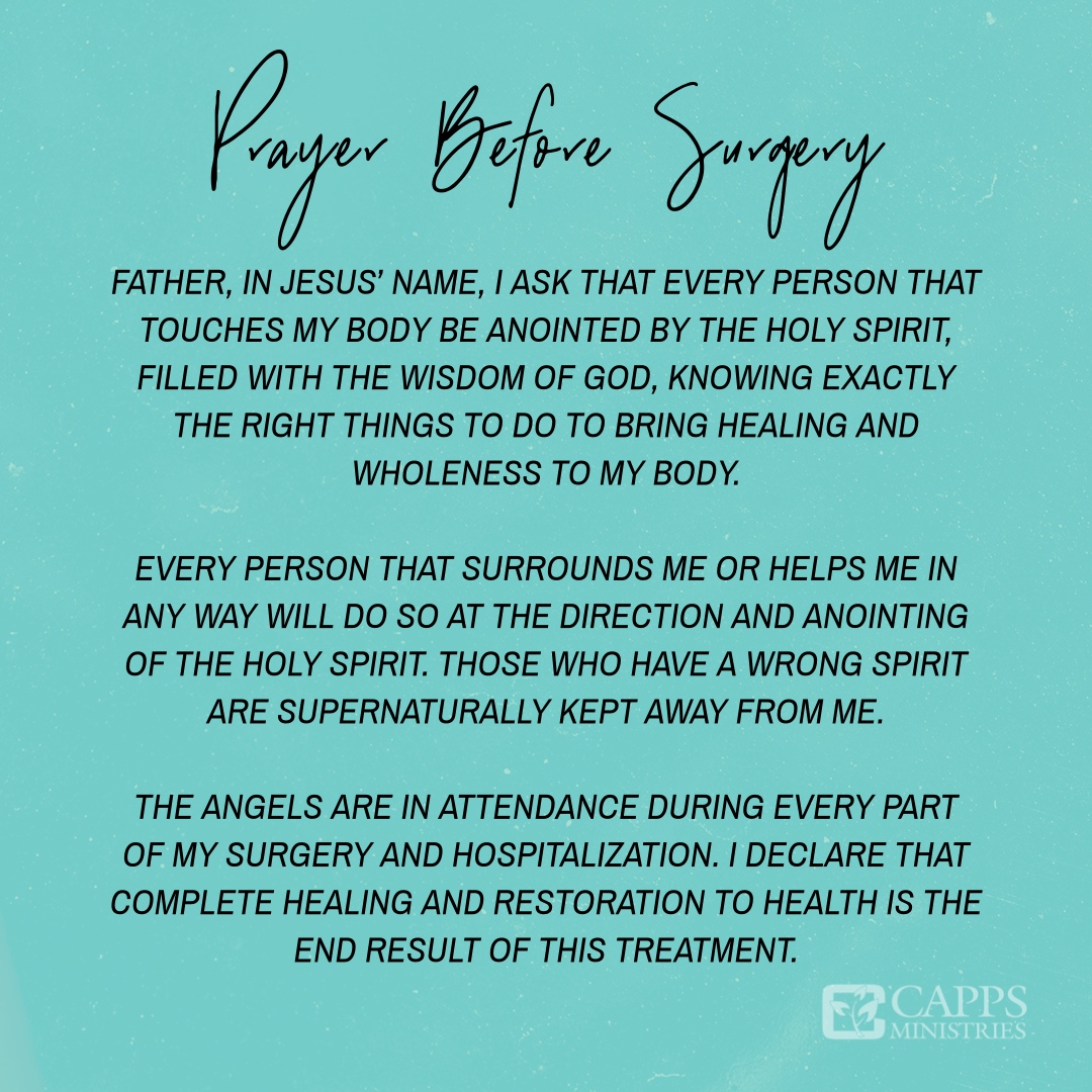 Prayer Before Surgery For People