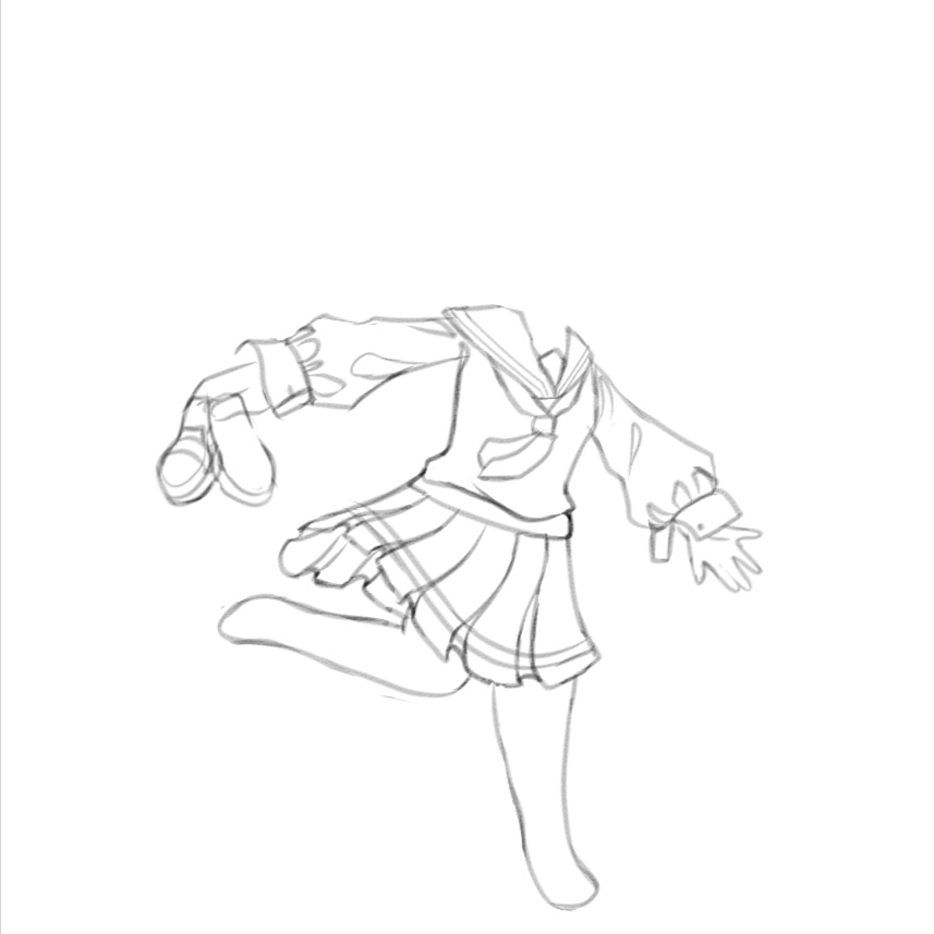 Anime Girl Body Outline