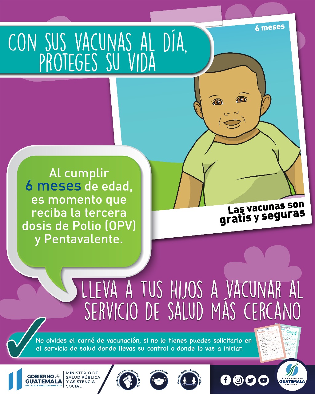 Ministerio de Salud Pública on Twitter: "Lleva a tus hijas e hijos a iniciar o completar su ...