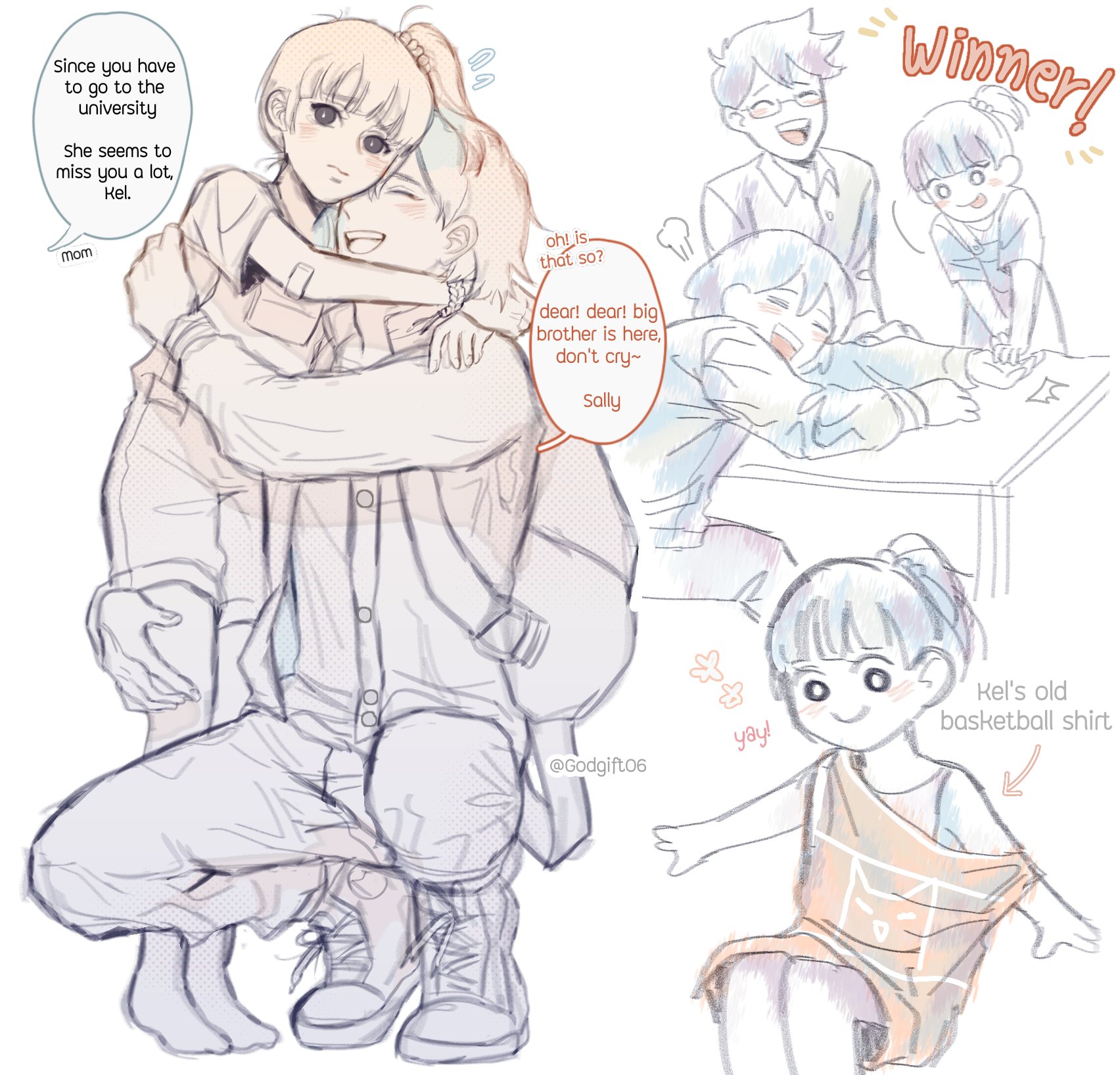 おはよう☀️ on Twitter: "Sally and her lovely brothers~😇 #OMORIFANART #Omori https://t.co/SRVQoKZ1cl ...