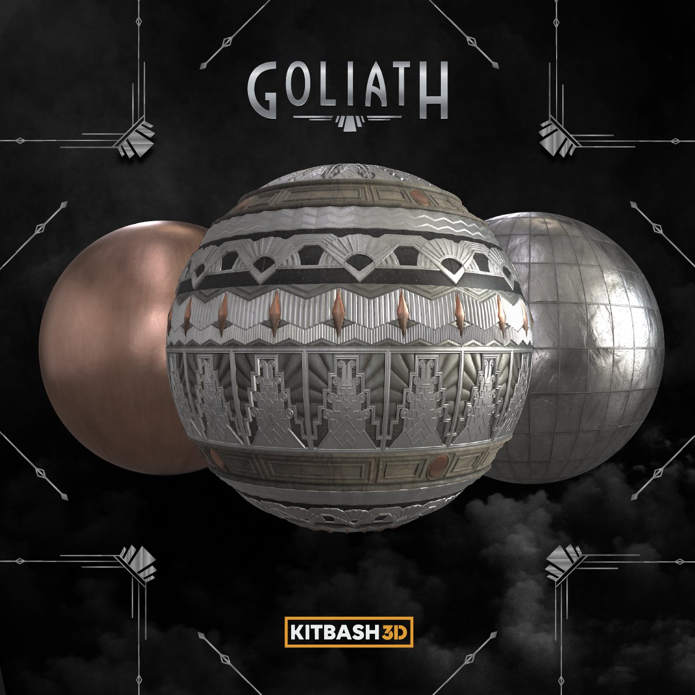 KitBash3D on Twitter: "Beautiful metal ornamentation, bronze finishes, and stone masonry are ...