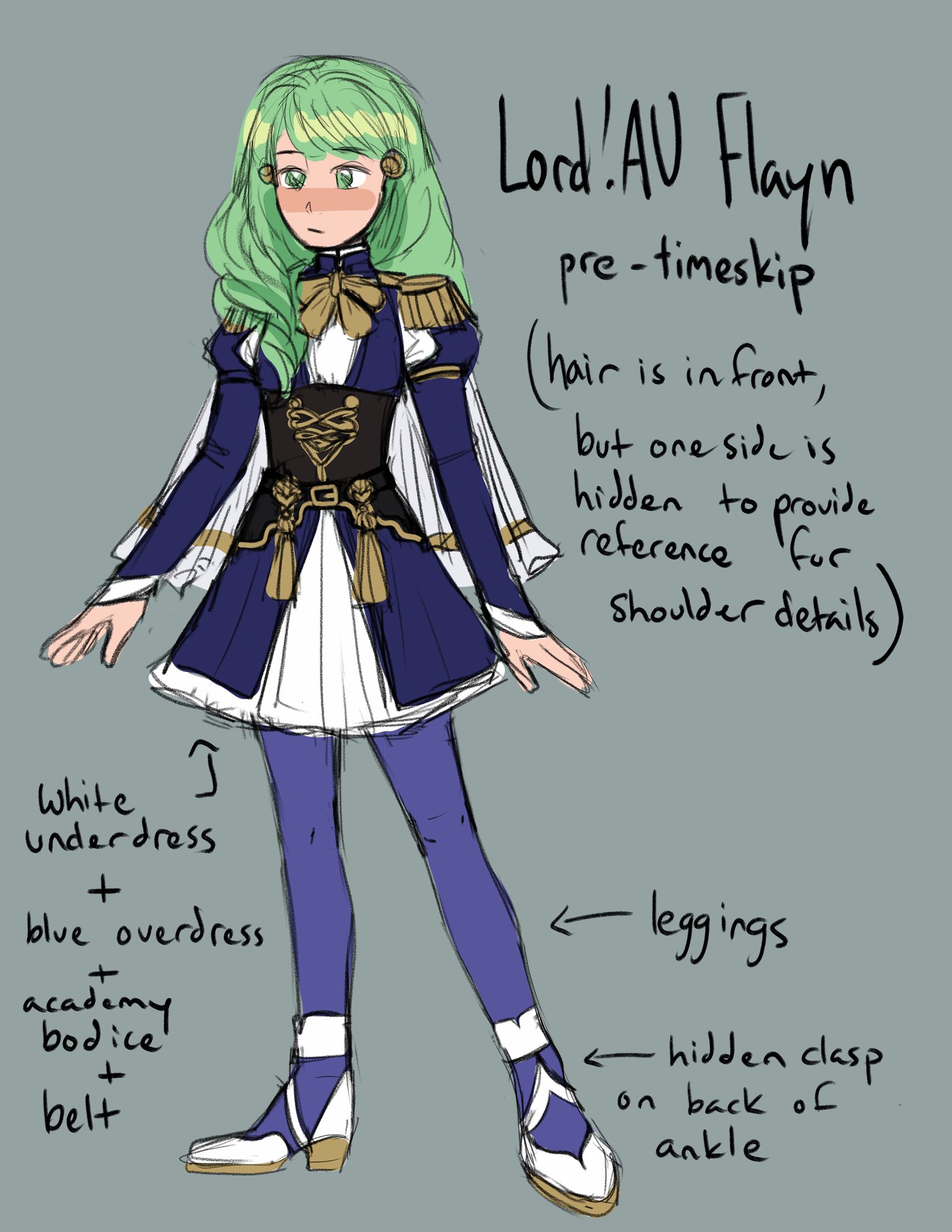 happy lola-ween on Twitter: "#fe3h outfit concept sketches for lord!AU Flayn!!! i hope the armor ...