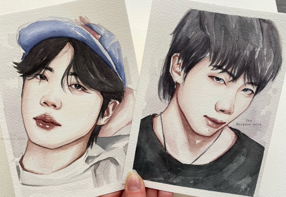 「Smol practice #namjoon #jin 」|•᷄ɞ•᷅⁷のイラスト