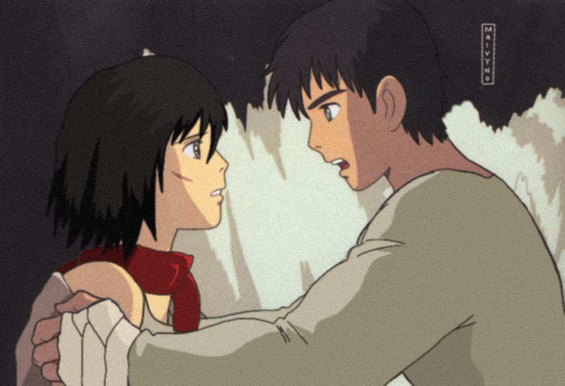 Princess Mononoke San And Ashitaka Kiss
