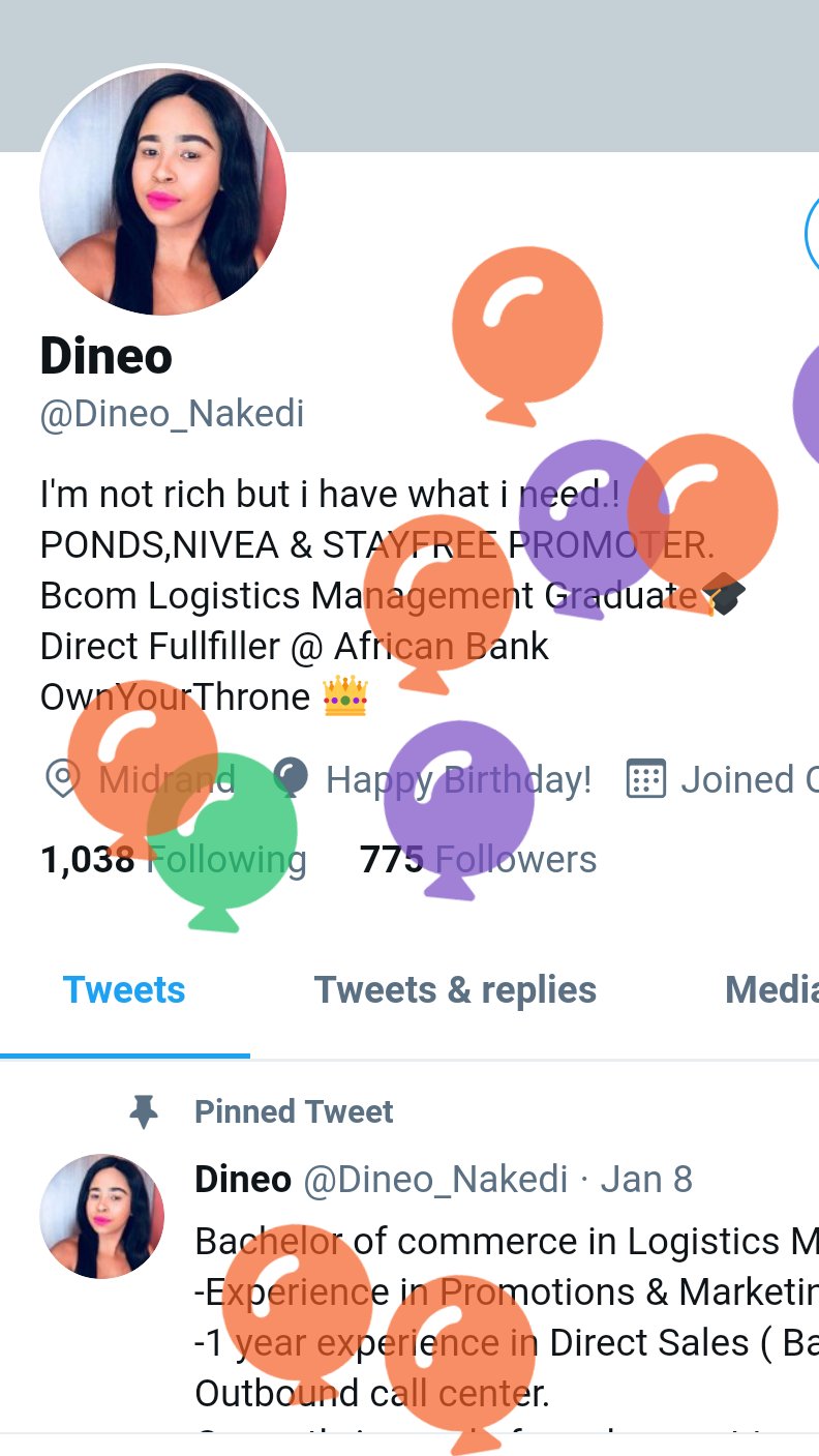 Dineo on Twitter: "I got balloons😋😍🎊🎉 I'm grateful for another year. https://t.co/UbGVt9es2e ...