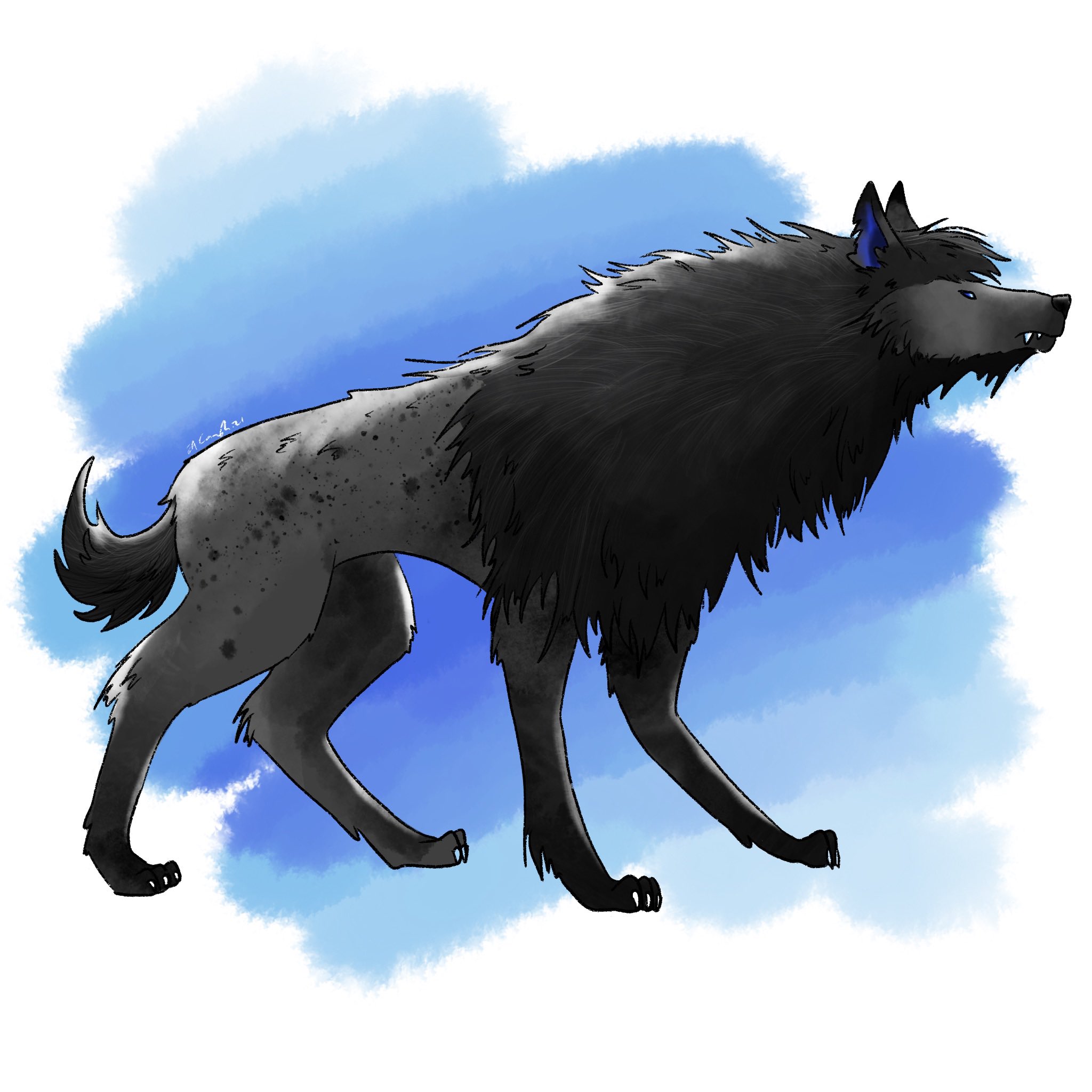 Anime Wolf Hyena Hybrid Mat Comms Open!: "I Reopened Polished
