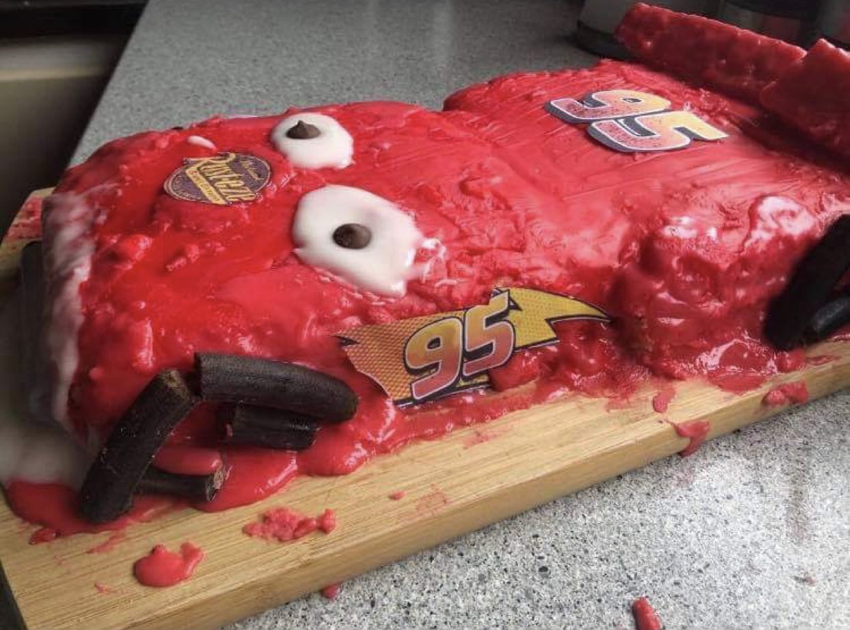 How To Make Lightning Mcqueen Cake