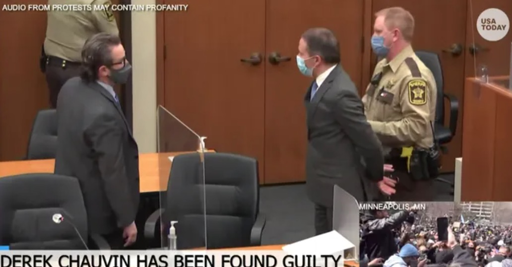 Derek Chauvin Led Away In Handcuffs After Guilty Verdict In Minneapolis