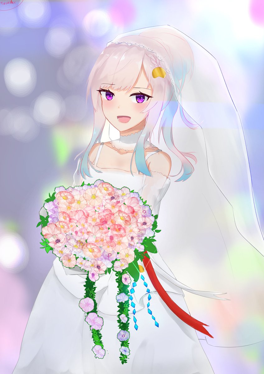 Iofi in a wedding dress, by @tieradler : r/Hololive