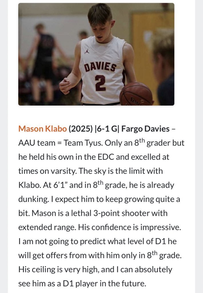 mason klabo on Twitter: "Thank y’all so much! @PrepHoopsDakota…