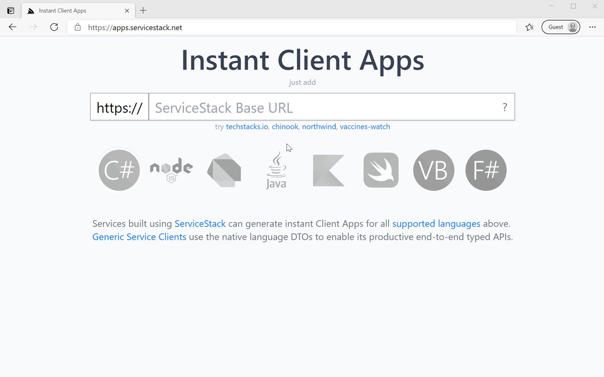 ServiceStack on Twitter: "Together with our magical AutoGen they allow for unprecedented ...