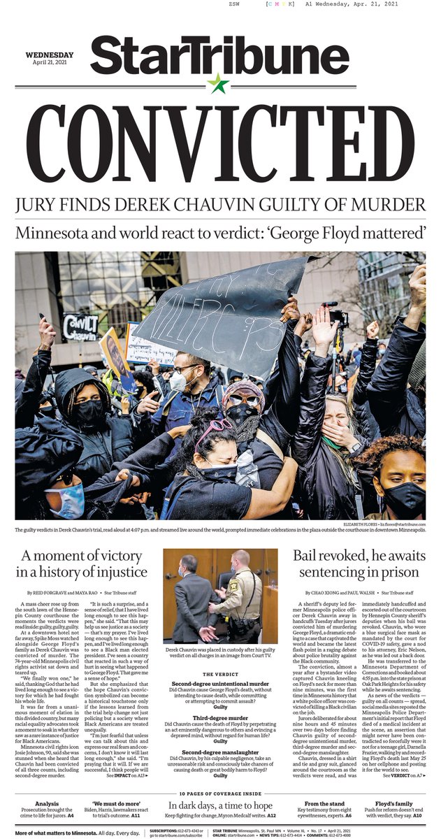 Front page of this morning’s Minnesota Star Tribune | Ana Cabrera ...