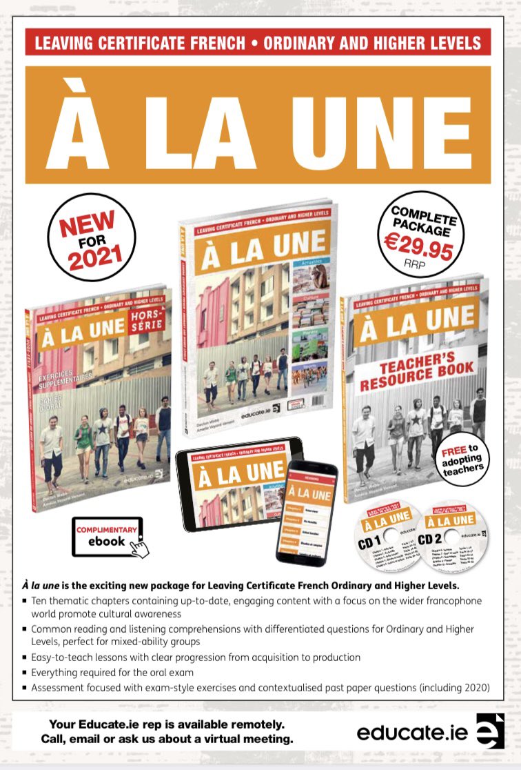 Educate.ie on Twitter: "French teachers: See a full sample of the À La ...