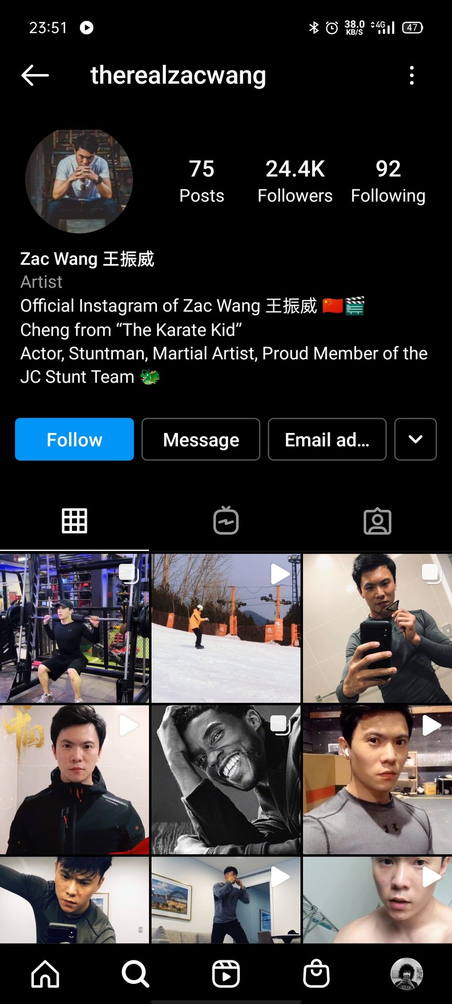 Zhenwei Wang Instagram