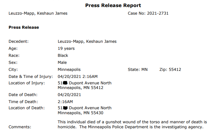 Crimewatchmpls On Twitter Keshaun James Leuzzo Mapp 19 Has Been