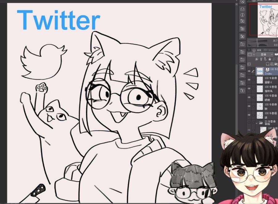 「keep drawing ヾ(^ ^*))) https://t.co/2dRyhVtKp1 」刀子猫/KNIFECAT🔪の漫画