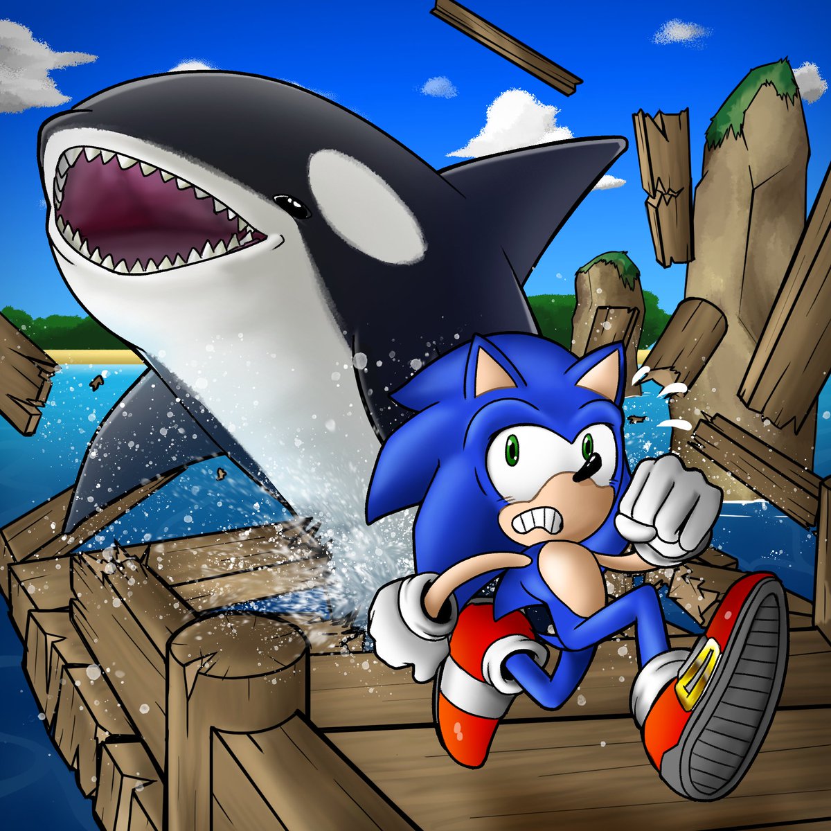 My latest picture! (going through Sonic Adventure moments/highlights ...